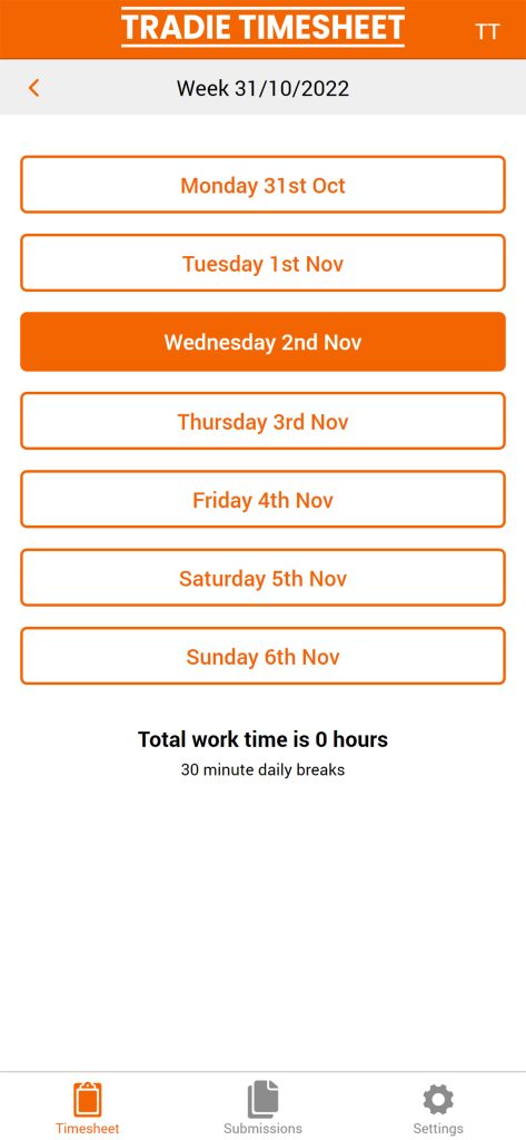 Tradie Timesheet: Tracking App for Tradies — Taylor Hamling