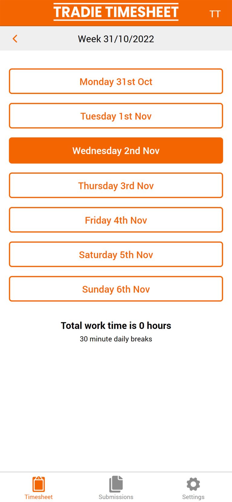 Tradie Timesheet: Tracking App for Tradies — Taylor Hamling
